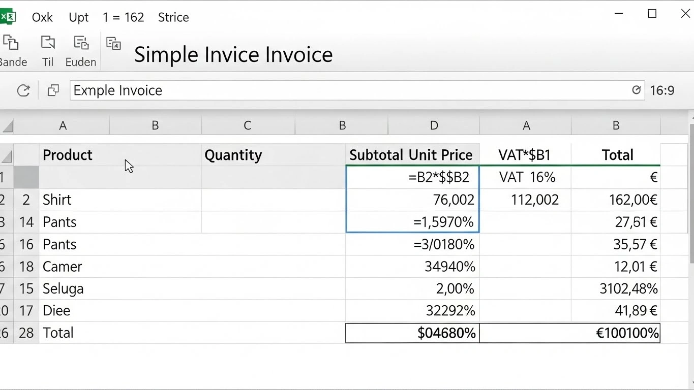 Cómo Calcular Subtotal, IVA y Total en Excel